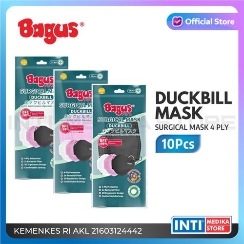 Promo BAGUS - Masker Medis Duckbill 4D 4 Ply | Surgical Mask Earloop ...