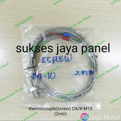 Jual thermocouple sensor panas(screw) CA/K M10 max suhu 400°c (kabel ...