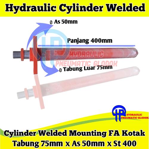 Jual Hydraulic Cylinder Welded + FA Tabung Luar 75xAs50xStroke 400 ...