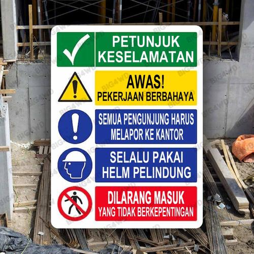 Jual STICKER SAFETY WORK STIKER KESELAMATAN AREA RENOVASI KONSTRUKSI ...