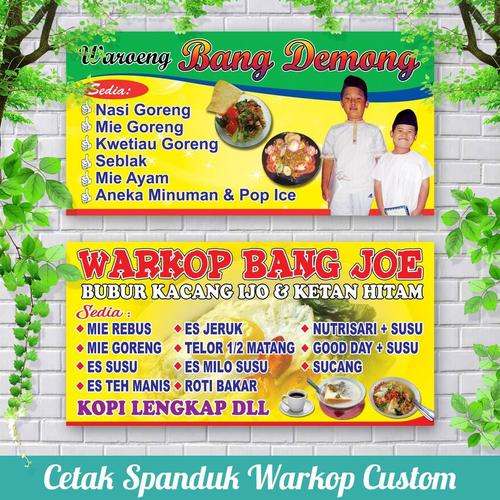 Jual Spanduk Banner Warkop Proses hanya 1 hari Jadi - DESIGN SENDIRI ...