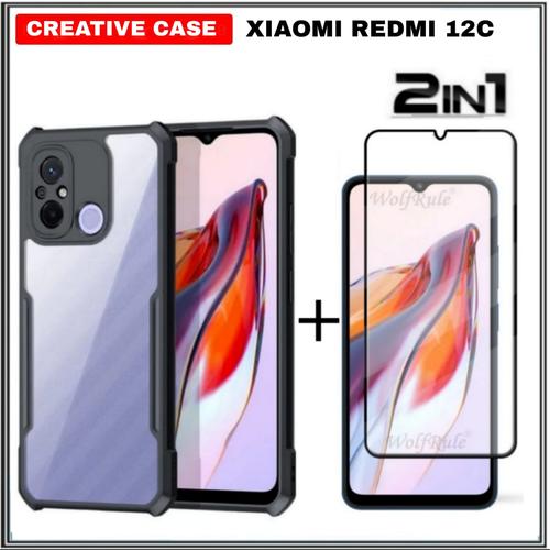 Jual PAKET 2 IN 1 Case XIAOMI REDMI 12C 2023 Tpu Shocprof Premium ...