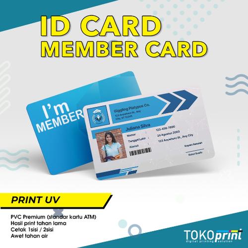 Jual Custom ID Card PVC Print UV BUMN / karyawan / Member Card ...