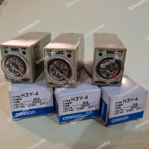 Jual timer omron h3y4 delay .mini timer h3y .H3Y-4 24v 10sec - 60Sec ...