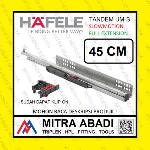 Jual Rel Laci Tandem HAFELE 45 cm Double Full Extension Slowmotion Soft ...