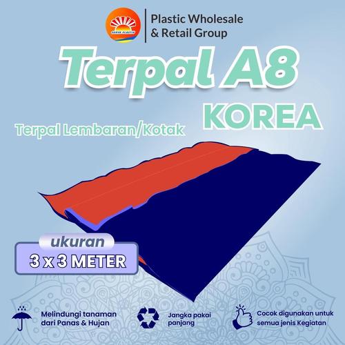 Jual Terpal Plastik Ukuran 3x3 Type A8 Biru Oren Korea Royal Diamond ...