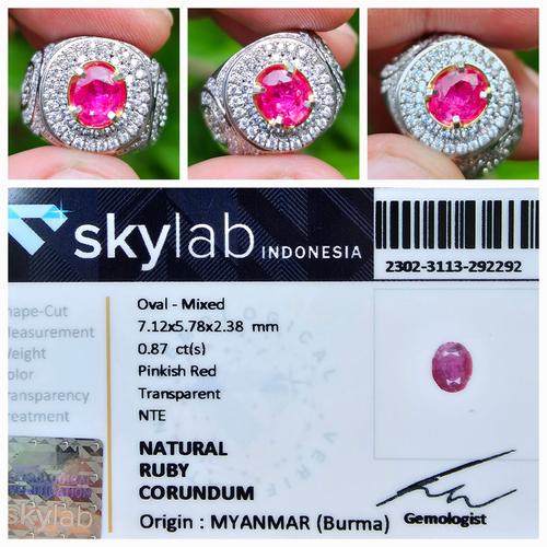 Jual Batu Pinkish Red Ruby Burma Myanmar No Heat Top Luster Memo 0.87 crt - Jakarta Timur ...
