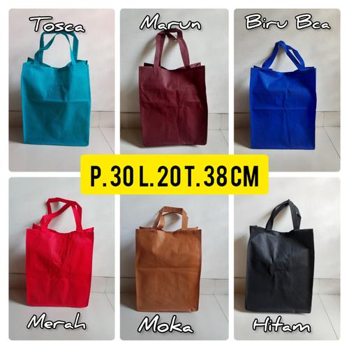 Jual tas spunbond polos jumbo / besar utk bingkisan, sembako, dll ...