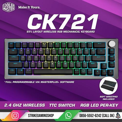 Jual COOLER MASTER CK721 65% LAYOUT WIRELESS RGB MECHANICAL GAMING ...
