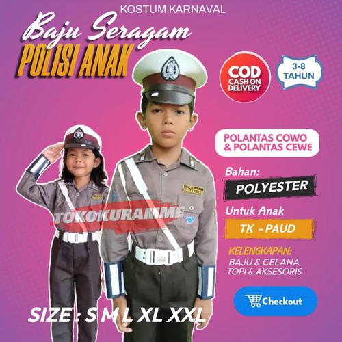 Jual baju polisi anak laki laki baju polisi anak perempuan seragam ...