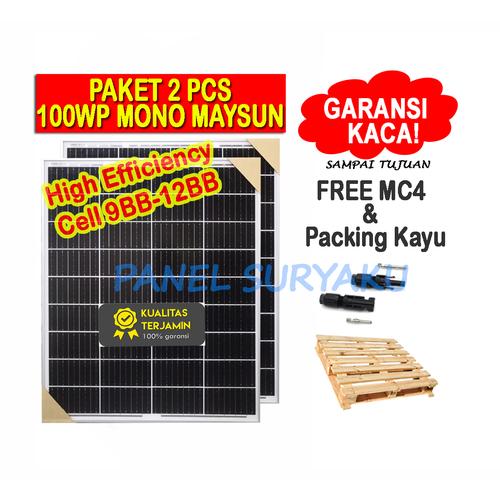 Jual Panel Surya 100wp Original Monocrystalline - MC4 & SCC 30A ...