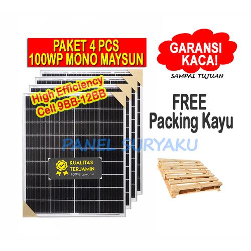 Jual Paket 6pcs Solar Panel Surya 100wp Mono BERKUALITAS Free Palet ...