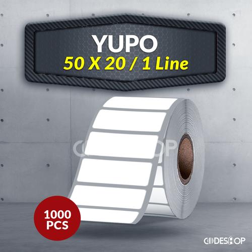 Jual Yupo Stiker Label Barcode Yupo Ukuran 50 x 20 mm 1 Line Isi 1000 ...