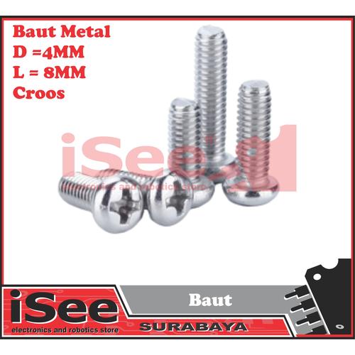 Jual Baut M4 4x8 Baut Jp4x8 Kepala Obeng M4x8 M4 x 8 SILVER - Kota ...