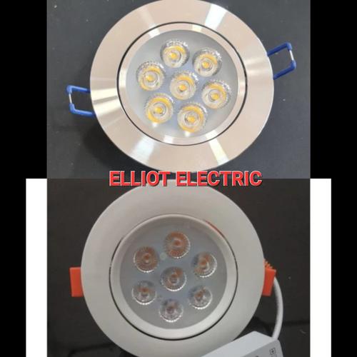 Jual LAMPU DOWNLIGHT LED 7 MATA 7MATA 7 WATT 7 W 7WATT 7W SPOT SOROT - Putih, Body Putih ...