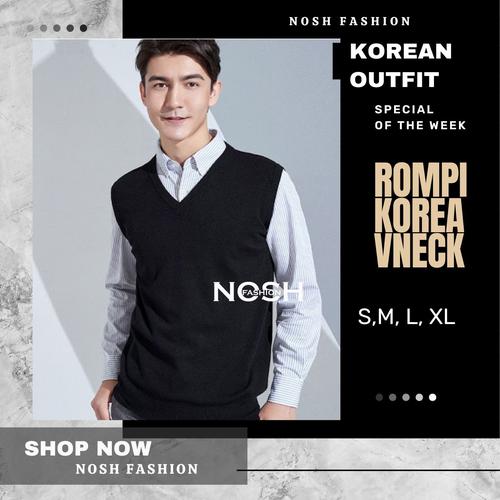 Jual NOSH Rompi Pria Rajut Polos Ian /knit vest seragam kantor - Hijau ...