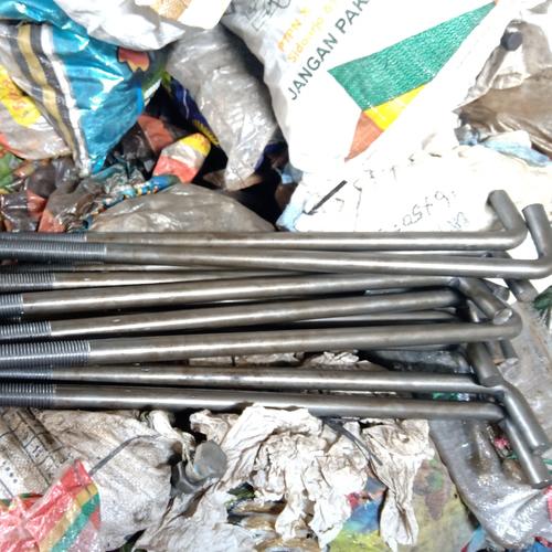 Jual baut angkur L angker anchor bolt baja as st41 m25 m 25 mm x 120 cm ...