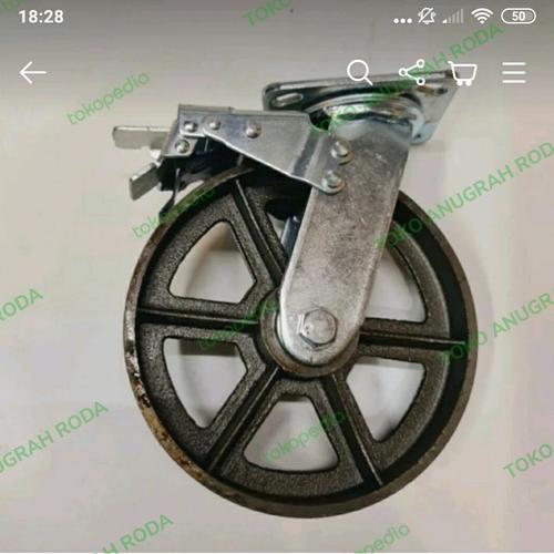 Jual roda besi heavy duty 8 inch hidup + rem - Jakarta Barat - TOKO ...