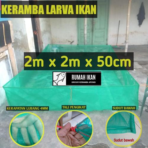 Promo R2250 Jaring kasa keramba ikan siap pakai ukuran 2x2x50 plus tali ...
