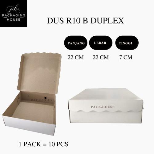 Jual Dus Kotak Makan Nasi R10B 22x22x7cm Duplex | Dus Nasi Putih - Kab ...