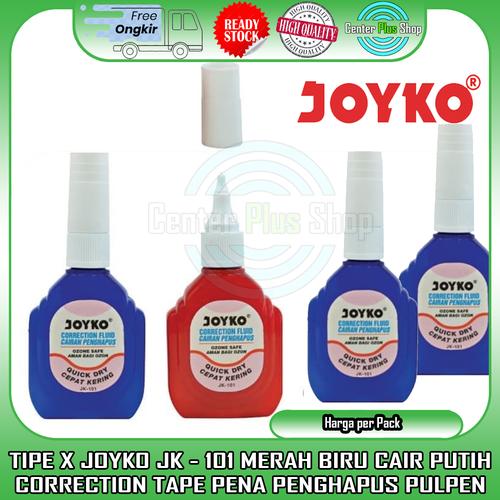 Jual TIPE X JOYKO JK 101 PACK CAIRAN PUTIH PENGHAPUS CORRECTION FLUID ...