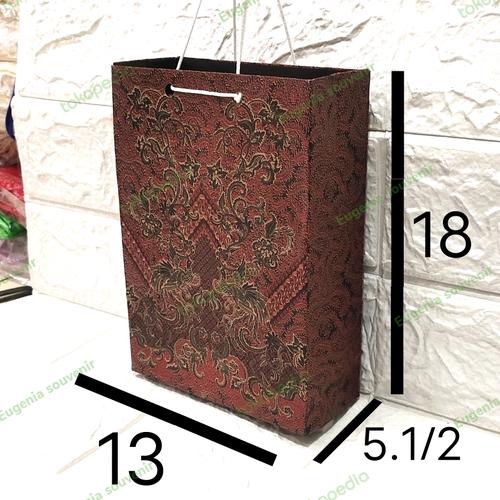 Jual Papper bag Mini 18x13x5.1/2. motif Batik dan polos coklat - Batik ...