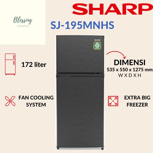 Jual SHARP KULKAS 2 PINTU 172 LITER SJ195MNHS - Kota Denpasar ...