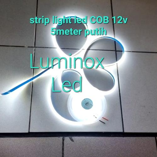 Jual led strip cob 12volt 5m putih / ceiling plafon led 12v 5mtr putih ...