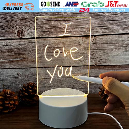 Jual Acrylic Note Board with Led Stand | Memo To Do List Acrylic ...