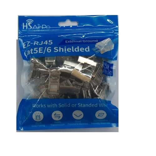 Jual HSAIRPO Connector RJ45 FTP HS AIRPO EZ Cat5 Cat6 Shielded (Anti ...