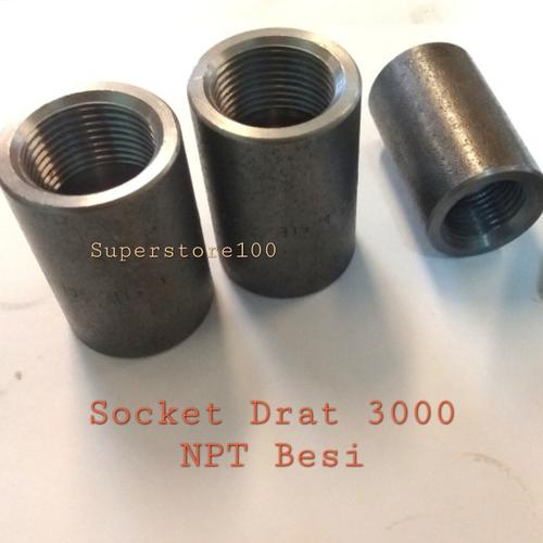 Jual 2" SOCKET DRAT BESI CLASS 3000 NPT SOCK COUPLING 2 INCH A105 ...