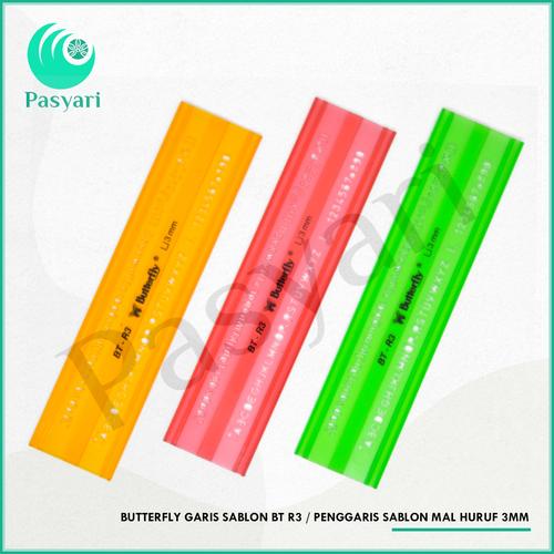 Jual BUTTERFLY Garis SABLON BT R3 / Penggaris Sablon Mal Huruf 3mm ...