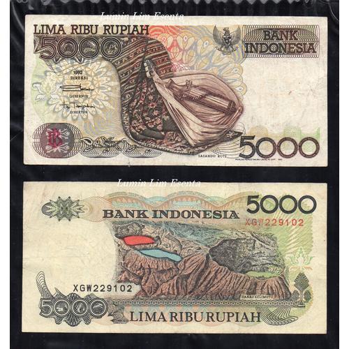 Jual Per 1 Lembar 5000 Rupiah tahun 1992 Bekas Pakai - Jakarta Barat ...