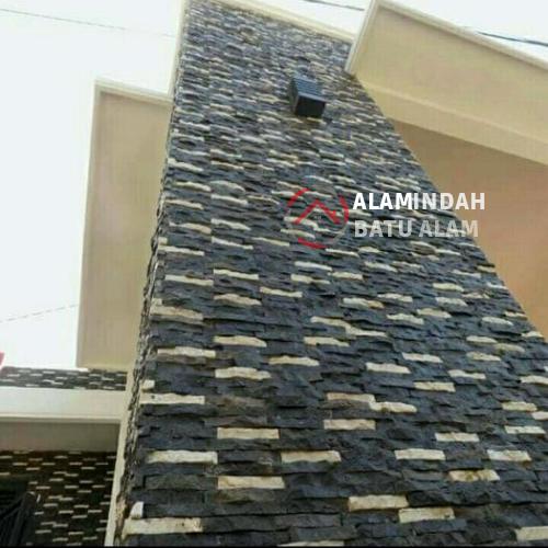 Jual batu alam mozaik wall cladding hitam 02 20x40 - Jakarta Timur ...
