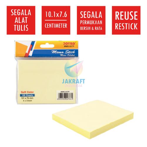 Promo Kertas Sticky Note JOYKO MMS-657P Soft Color isi 100 Memo Stick ...