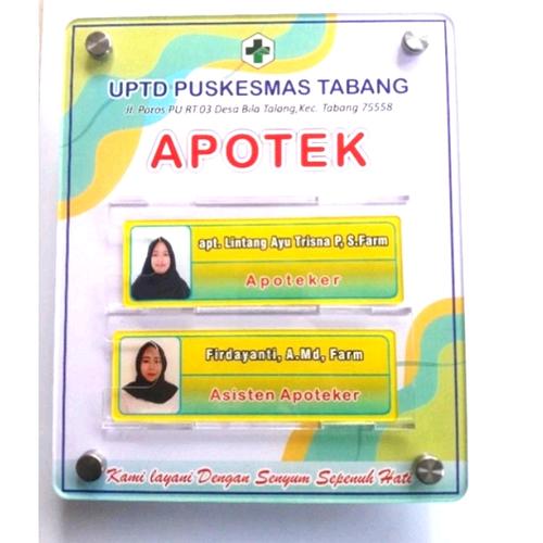 Jual papan nama klinik ruang kantor kelas sign tanda apotek daftar ...