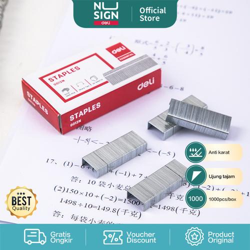 Promo Deli Nusign Stapler Refill Isi Staples #12 24/6 1000pcs/box ...