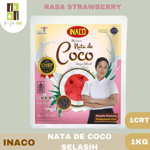 Jual Inaco Nata De Coco Dengan Selasih Rasa Strawberry / Jeruk 1Kg 1 ...