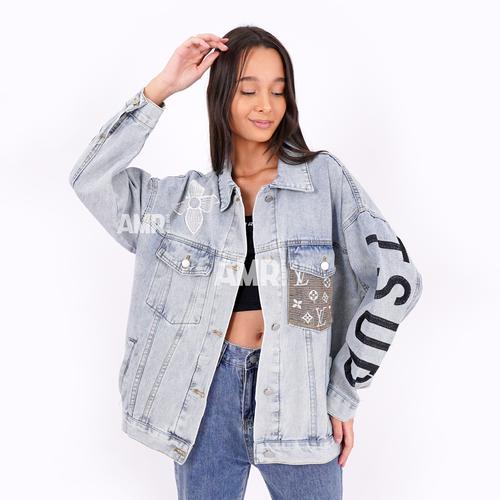 Jual AMR ORIGINAL - JAKET JEANS 5211 MONOGRAM BUNGA - Oversize Premium - Jakarta Utara - amour ...