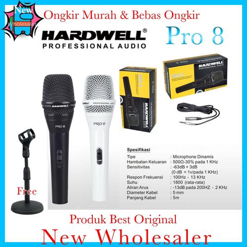 Jual Mic Kabel Hardwell Pro8 Original Super cardioid Dinamic Pro 8 ...
