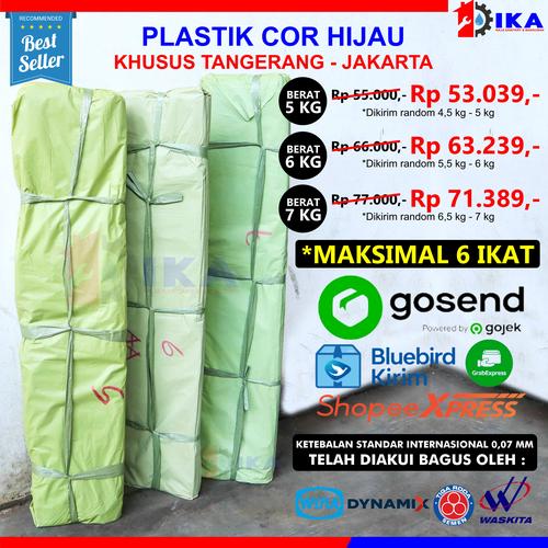 Jual (GOJEK/GRAB) PLASTIK COR HIJAU BUTEK ± 5 6 7 KILOGRAM TERMURAH ...