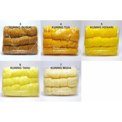 Jual BENANG WOOL VONEL SEWARNA WOL RAJUT SULAM SIET YARN LUSINAN KUNING ...