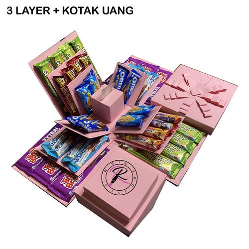 Jual Explosion Box Snack Box Kado Unik Hampers Gift Snack Box 22x22 ...