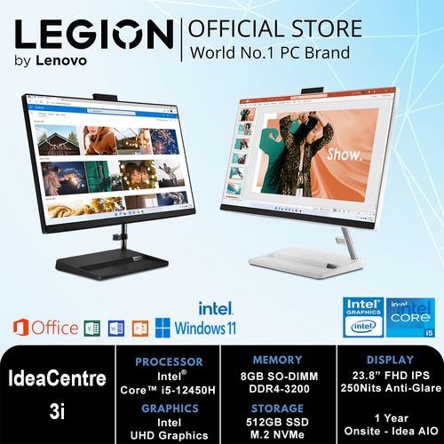 Promo LENOVO AIO ALL IN ONE 3i 24IAP7 CORE i5-12450H 8GB 512GB W11+OHS ...