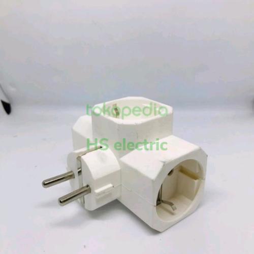 Jual Steker T Arde Broco Colokan 3 Lubang Stop kontak Cabang 3 Arah ...