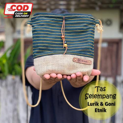 Jual DKLASIK Sling Bag Lurik Kombinasi Goni Etnik | Tas Selempang ...