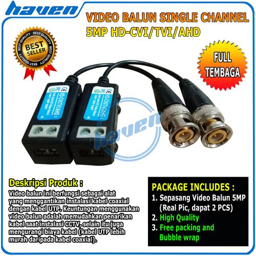 Promo VIDEO BALUN CCTV / VIDEO BALON AHD/HDCVI/HDTVI / UP TO 5MP - Kota ...