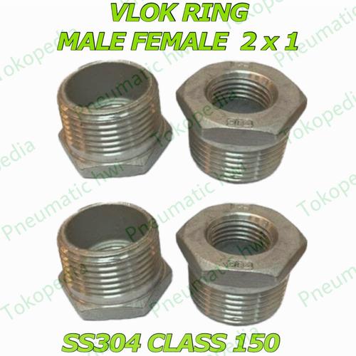 Jual vlok ring 2 x 1 stainless steel male female - Jakarta Barat ...