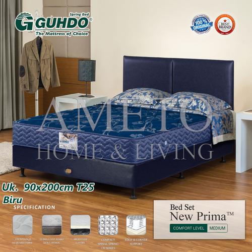 Jual Spring Bed Guhdo New Prima 90 x 200 - Atlantic Style Full Set - Putih - Kota Depok - Ameto ...