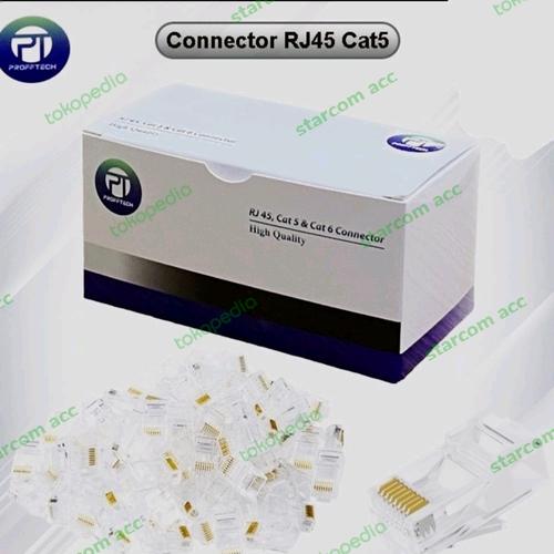 Jual Conenector RJ 45 Cat 6 body besi Anti gagal Profftech cat6 ...